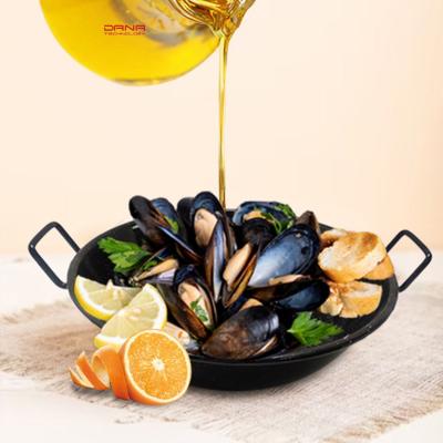 China 1.0mm 1.2mm Thickness Enamel Carbon Steel Paella Pan 20cm-40cm Seafood Preparation for sale
