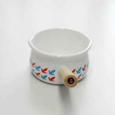 China Iron Raw Material Kitchen Carbon Steel Enamel Stew Pot Sauce Pan Deep Saucepan OEM for sale