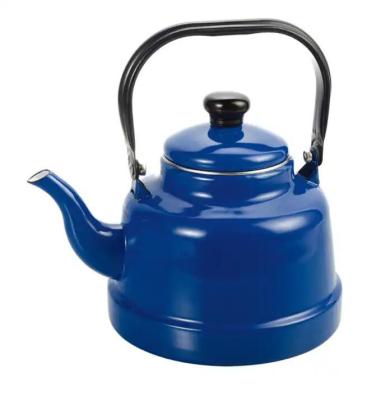 China Thickness 0.8mm Handmade Kettle Stovetop Gas Stove Enamel Kettle Turkish Tea Set Induction 1.1L 1.7L 2.5L 3.3L 4.2L for sale