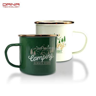 China 12oz Customized Color Sublimation Camping Enamel Mug Sets Tea Coffee Mug Logo Included for sale