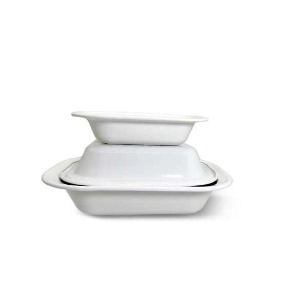 Quality Thickness 0.5mm 0.6mm Enamel Square Cake Pan Bakeware Customized Color for sale