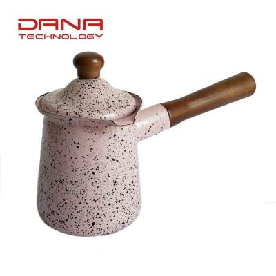 China Thickness 0.8mm Enamel Coffee Warmer Pot 300ml 400ml 800ml Maintains Temperature for sale