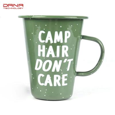 China 304 Stainless Steel Rolled Edge Rim Multi Capacity Enamel Tumbler Type Mugs Custom Decal Camping Lightweight Durable 102R for sale