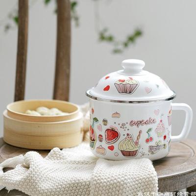 China Thickness 0.5mm Lightweight 350ml 500ml Enamel Camping Mugs Perfect for Travel and Adventure for sale