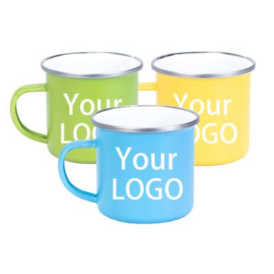 China Customized Color Enamel Mug Blank Sublimation Custom Enamel Cups 80000pieces Year Capacity Annual Manufacturing for sale
