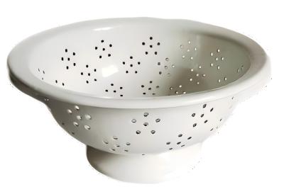 China Home Kitchen Enamel Colander Custom Color Multi-Use Hollow Design Storage Basket for sale