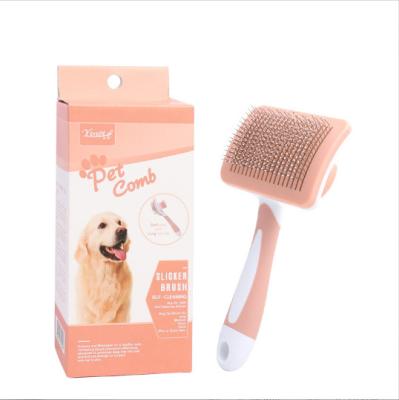 Cina Spazzola rosa Cat Hair Removal Comb automatica governare dell'animale domestico di auto pulizia del cane in vendita