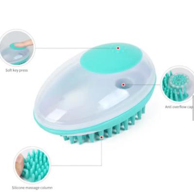 Cina Il massaggio del bagno della spazzola del lavaggio dell'animale domestico dell'ABS spazzola le setole molli del silicone in vendita