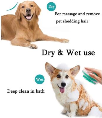 Cina Il massaggio del bagno della spazzola del lavaggio dell'animale domestico dell'ABS spazzola le setole molli del silicone in vendita