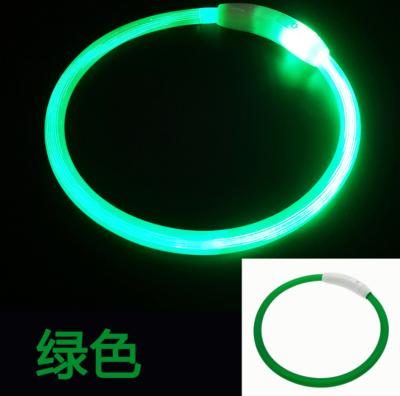 Cina Collare di cane d'ardore infiammante ricaricabile regolabile di USB dei collari di cane del LED in vendita