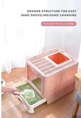 Cina La porta automatica di Cat Litter Box Two Way ha accluso grande Cat Litter Toilet in vendita