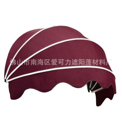 China Wall Mounted Manual Retractable Sun Shade Awning Half Round French Window Awning for sale