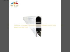 Outdoor Sunshade Canopy Accessories Polished French Style Aluminum Flat Tube