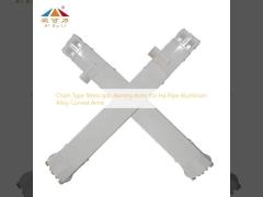 Chain Type Telescopic Awning Arms For Ha Pipe Aluminum Alloy Curved Arms