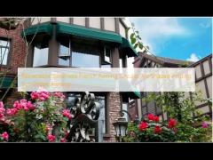Retractable Sunshade French Awning Circular Arc Shaped Folding Sun Shade Awning