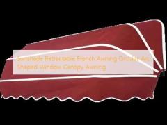 Sunshade Retractable French Awning Circular Arc Shaped Window Canopy Awning