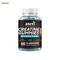 Quality Blueberry Flavored Creatine Gummies Muscle Building Supplements OEM for sale
