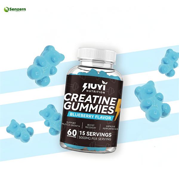 Quality Blueberry Flavored Creatine Gummies Muscle Building Supplements OEM for sale