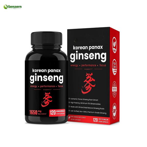 Quality OEM Korean Red Ginseng Capsules 1650mg Enhance Athletic Performance for sale