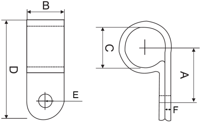 XINGO R Type Cable Clamps