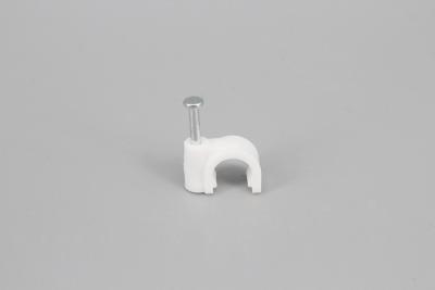 China DEMOELE Round PE material  natural color Cable Clip Wire and Cable Fixing Clip Plastic Clips for sale