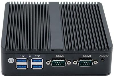 China Fanless Industrial Mini PC Intel Celeron J4125 Dual Gigabit LAN VGA HDMI USB 3.0 Box Computer for sale