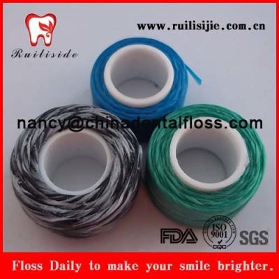 China 20M colorful polyester dental floss rolls bulk dental floss spools for sale