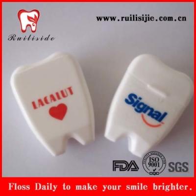 China PTFE dental floss tooth shape dental floss dispenser for sale