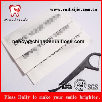 China hotel/restaurant one time use paper bag dental floss picks for sale