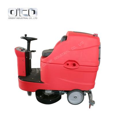 China V8  mini floor scrubbing machine  automatic floor scrubber with battery electric power scrubber for sale