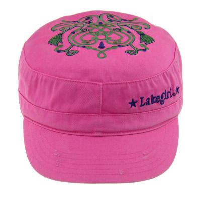 Cina Cappelli militari ricamati in cotone rosa con lavatura di emergenza in vendita