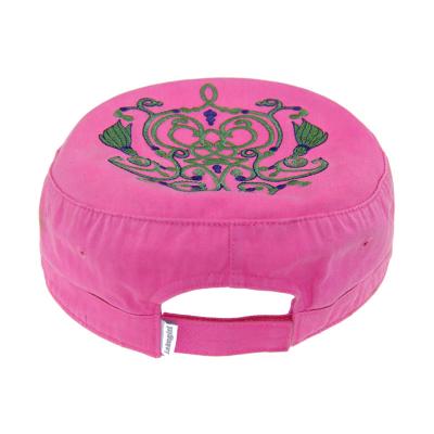 Cina Cappelli militari ricamati in cotone rosa con lavatura di emergenza in vendita