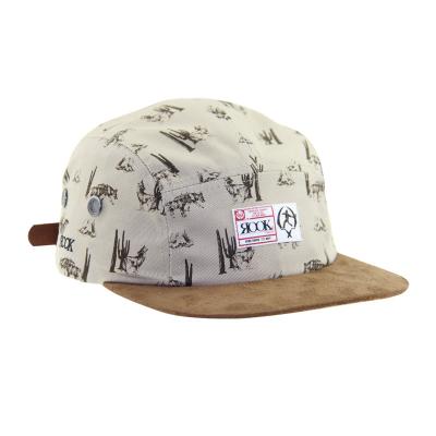 Cina Cappelli da campo suede peak 5 con corona di stampa in sublimazione e cinghia in pelle in vendita