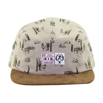 Cina Cappelli da campo suede peak 5 con corona di stampa in sublimazione e cinghia in pelle in vendita