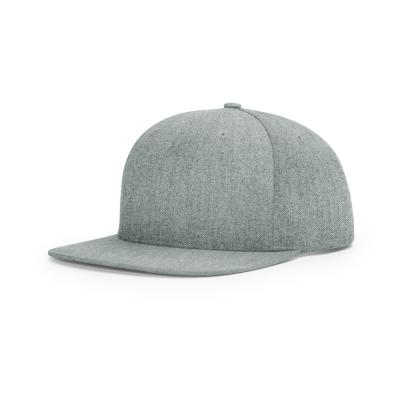China Custom Front Snapback 5 Panel Hats Flat Peak Medium Profile Snapback for sale