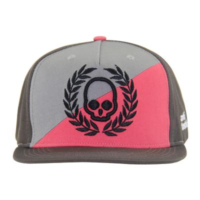 China 2 Tone Front Panels Cotton Snapback Cap Custom Embroidered 5 Panel Hats Stylish for sale