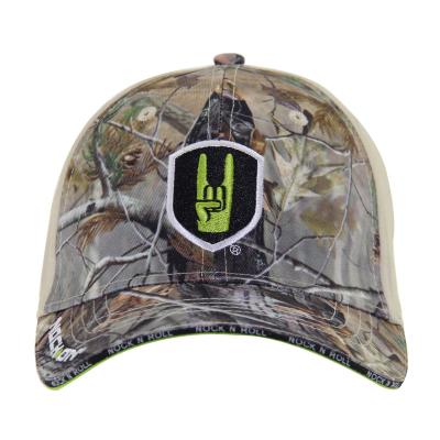 China Stylish 6 Panel Camoflage Baseball Caps Embriodery Fitted Camo Hunting Hats for sale