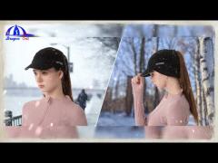 Hoed met wondepuntstaart voor vrouwen Reflectieve winterhoed met oorwarmer