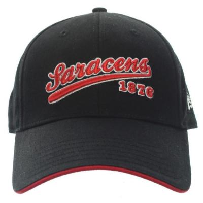 China Wholesale and custom 6 panels denim black color with flat embroidery adjustable sports cap for sale