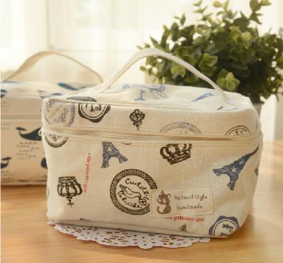 China Portable floral bag multi-functional cosmetic bag storage bag for sale