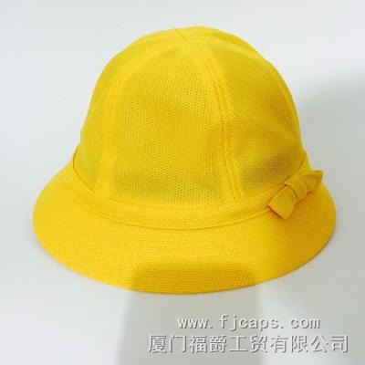 China 【FUJUE】mesh caps,school hats for kids,yellow children hat , bucket hats for sale