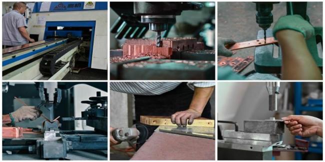 Customized Heteromorphic Grounded Copper Busbar with Tinned Cover
