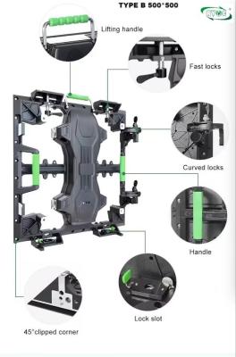China P2.604 4K Stage Rental LED Screen Type B Inner Outer Curve Lock System 90° for sale
