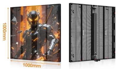 China Transparent Grille LED Display P3.91-7.81 Outdoor See-Through Screen 4500nits IP65 for sale