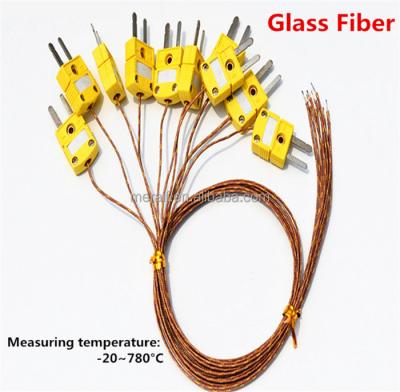 Cina GG-K-30-SLE K Type Thermocouple Temperature Line High Temperature Resistant Glass Fiber Temperature Measurement Line in vendita