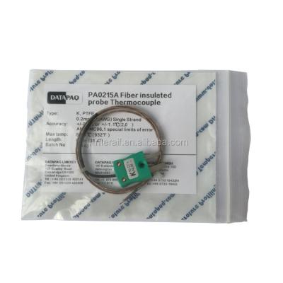 China Thermal profile  PFA high temperature stand omega k type thermocouple green connector with plug for industrial use for sale