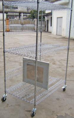 Cina Carrello antistatico di stoccaggio del PWB dei carretti ESD dello scaffale di acciaio inossidabile di SMT del carretto di stoccaggio della bobina di Eletronic della stanza pulita di SMT in vendita