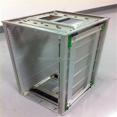 China Aluminum Plastic Anti static PCB Foldable Standing rack SMT Storage L Size Antistatic ESD Anti-static Magazine Rack for sale