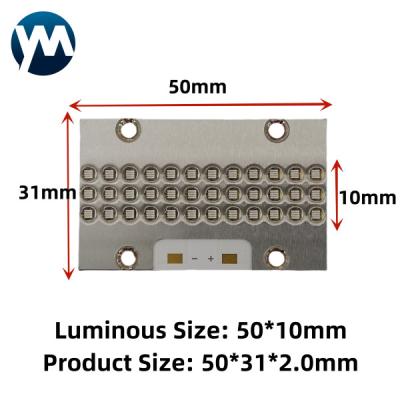 China 100W PCB uv led COB Splicing Curing Module led chip 365nm 395nm for uv printers for sale