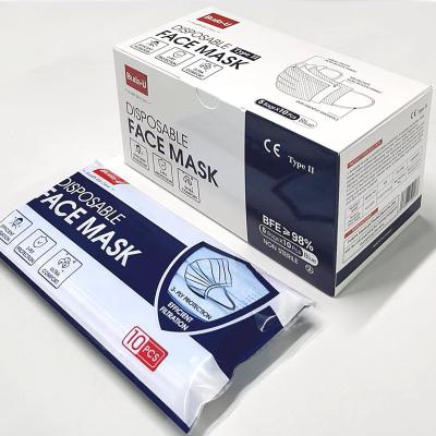 China Buda-u de Beschikbare 3 Medische Blauwe BFE 98% FDA ASTM F2100 Norm van het Laagmasker Te koop